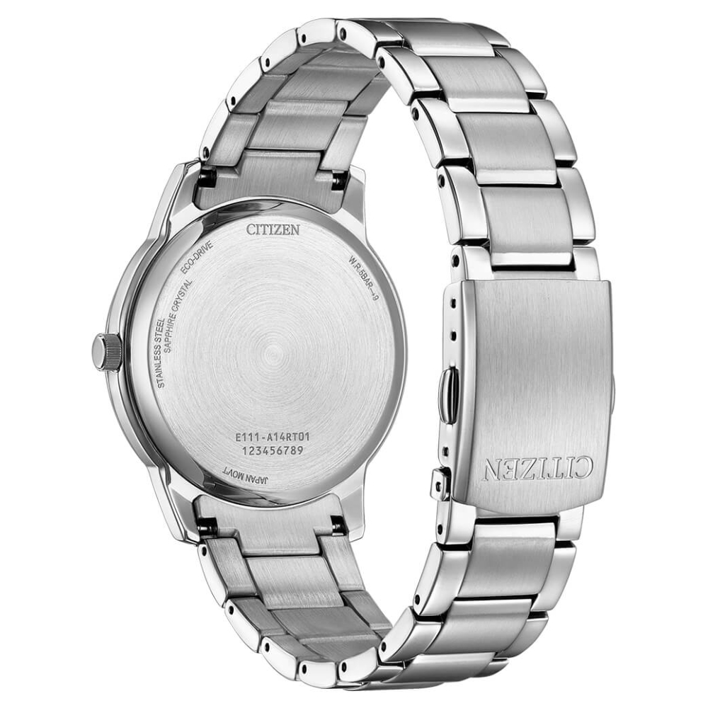 Buy Citizen Eco-Drive Dress Black Dial Stainless Steel Men's Watch ...